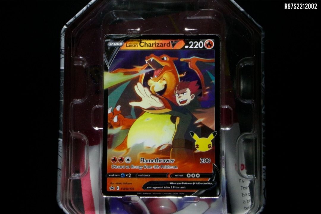 Lance's Charizard V SWSH133 with Celebrations Small Tin (Pokemon ...