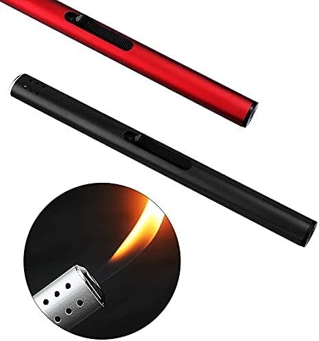 Lighter Refillable Long Windproof Lighter Jet Flame Safety Lighter ...
