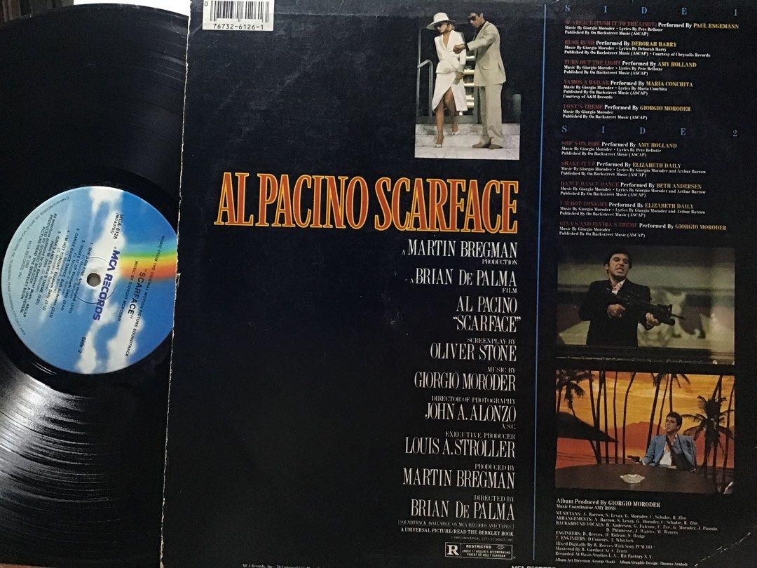LP Scarface OST - Giorgio Moroder Debbie Harry OOP USA PROMO VINYL ...