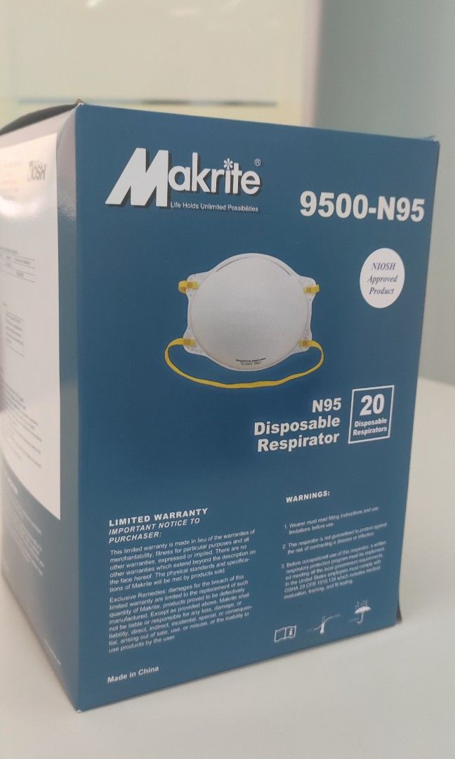 Makrite N95 Face Masks, Health & Nutrition, Face Masks & Face Shields ...