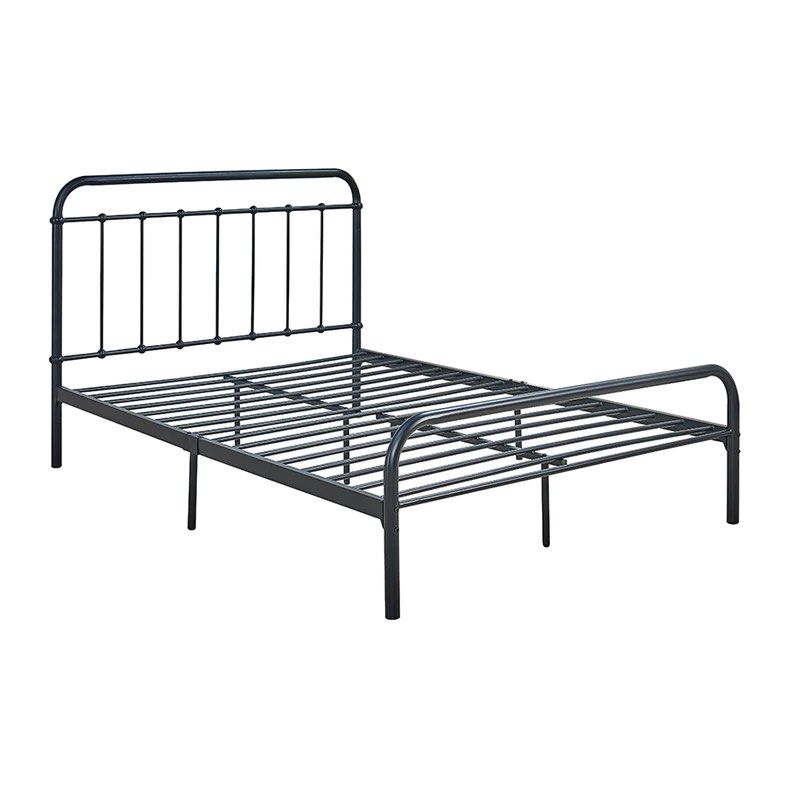 Mandaue Foam Kumi Metal Matt Black Bed Frame, Furniture & Home Living ...