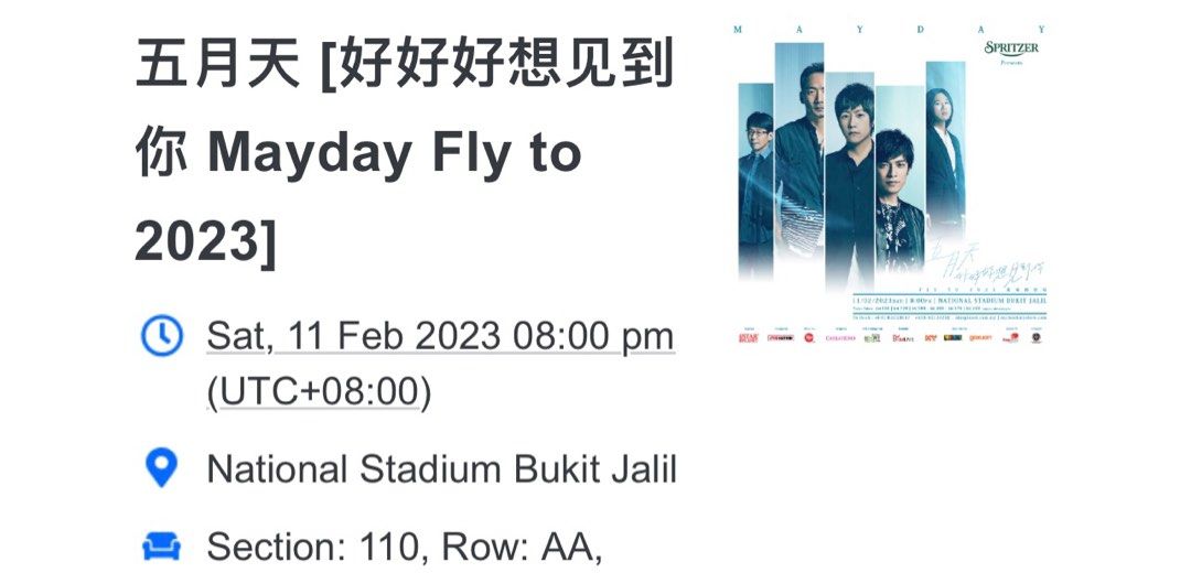 Mayday Malaysia concert 2023, Tickets & Vouchers, Event Tickets on ...
