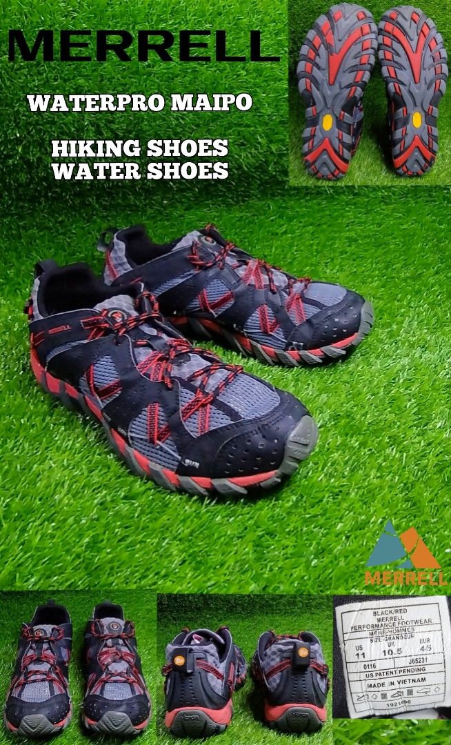 MERRELL WATERPRO MAIPO BLACK RED, Men's Fashion, Footwear, Sneakers on ...