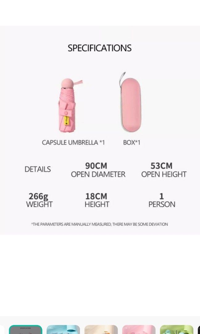 Mini Capsule Umbrella, Hobbies & Toys, Travel, Umbrellas on Carousell