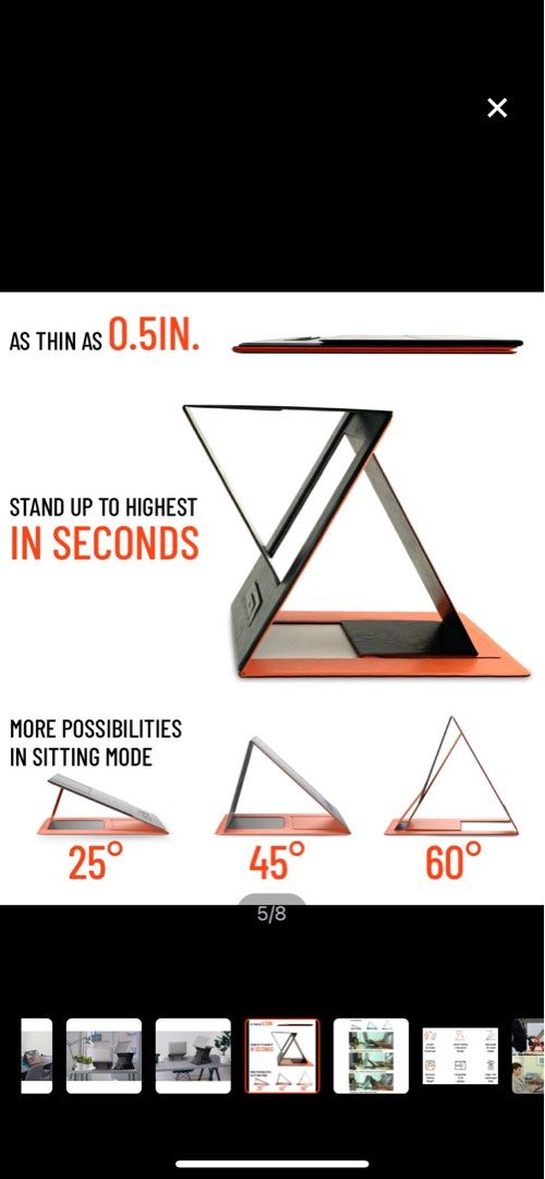 MOFT Z foldable 5-in-1 Sit-Stand Laptop Stand, Mobile Phones & Gadgets, Mobile & Gadget ...