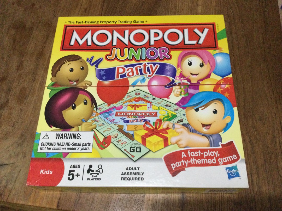 Monopoly junior party board game, Hobbies & Toys, Toys & Games on Carousell