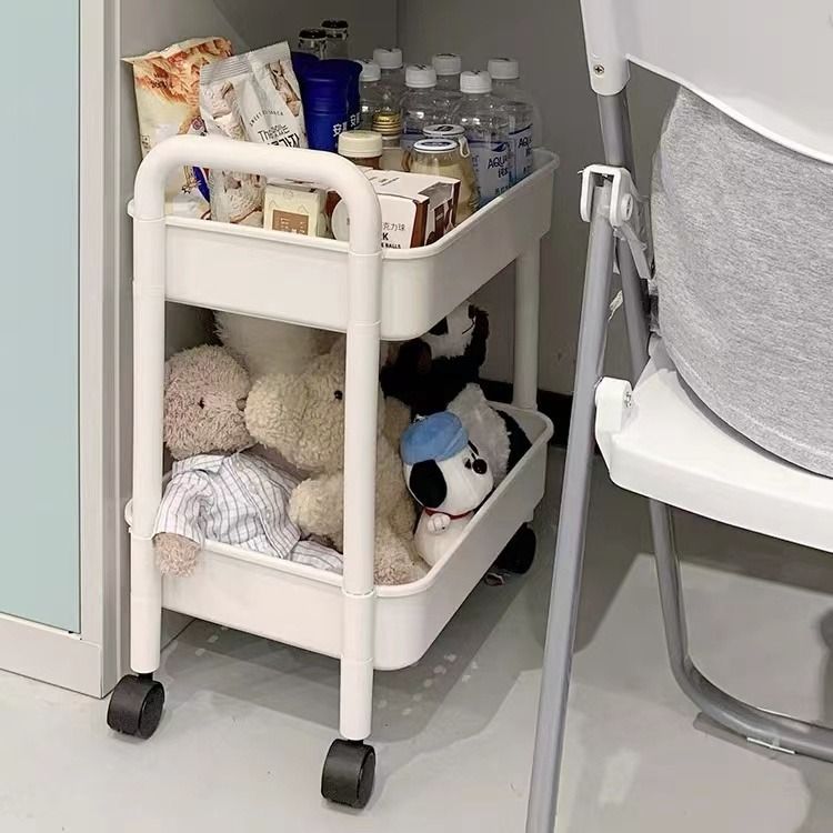 Movable Storage Rack Bathroom Trolley Rack Kitchen Shelf Side Shelf ...