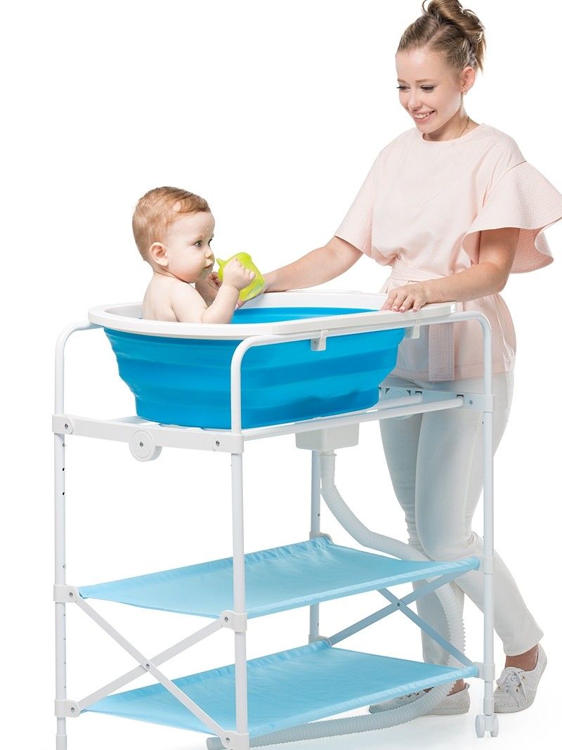 Multi purpose foldable movable height adjustable diaper changing ...