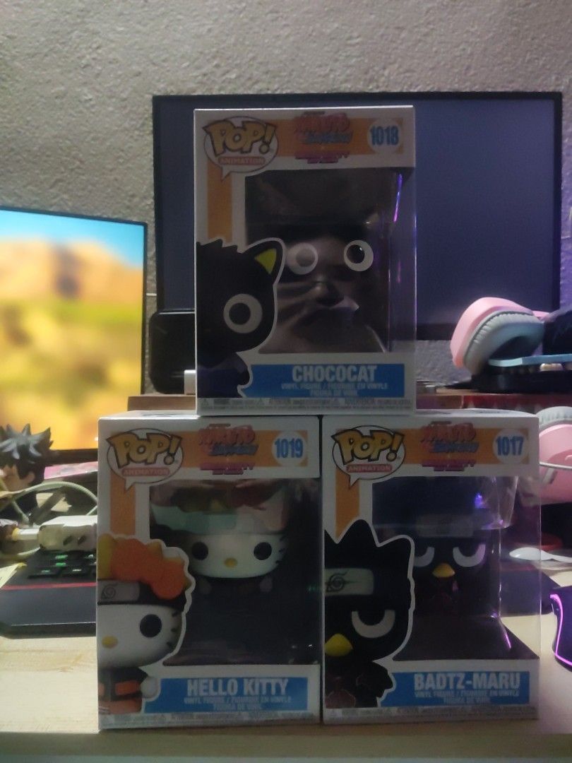 Naruto x Hello Kitty: Chococat Badtzmaru and Hello Kitty with ...