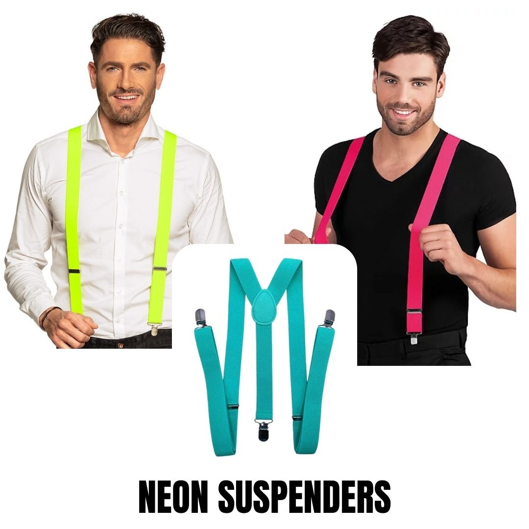 Neon Suspenders, Men's Fashion, Watches & Accessories, Ties on Carousell