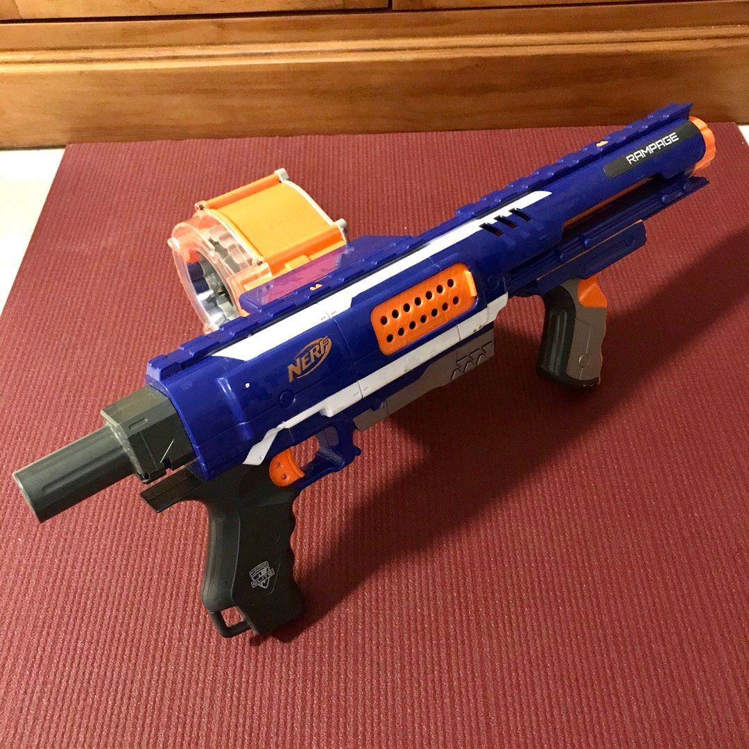 Nerf Gun Rampage Blaster, Hobbies & Toys, Toys & Games on Carousell