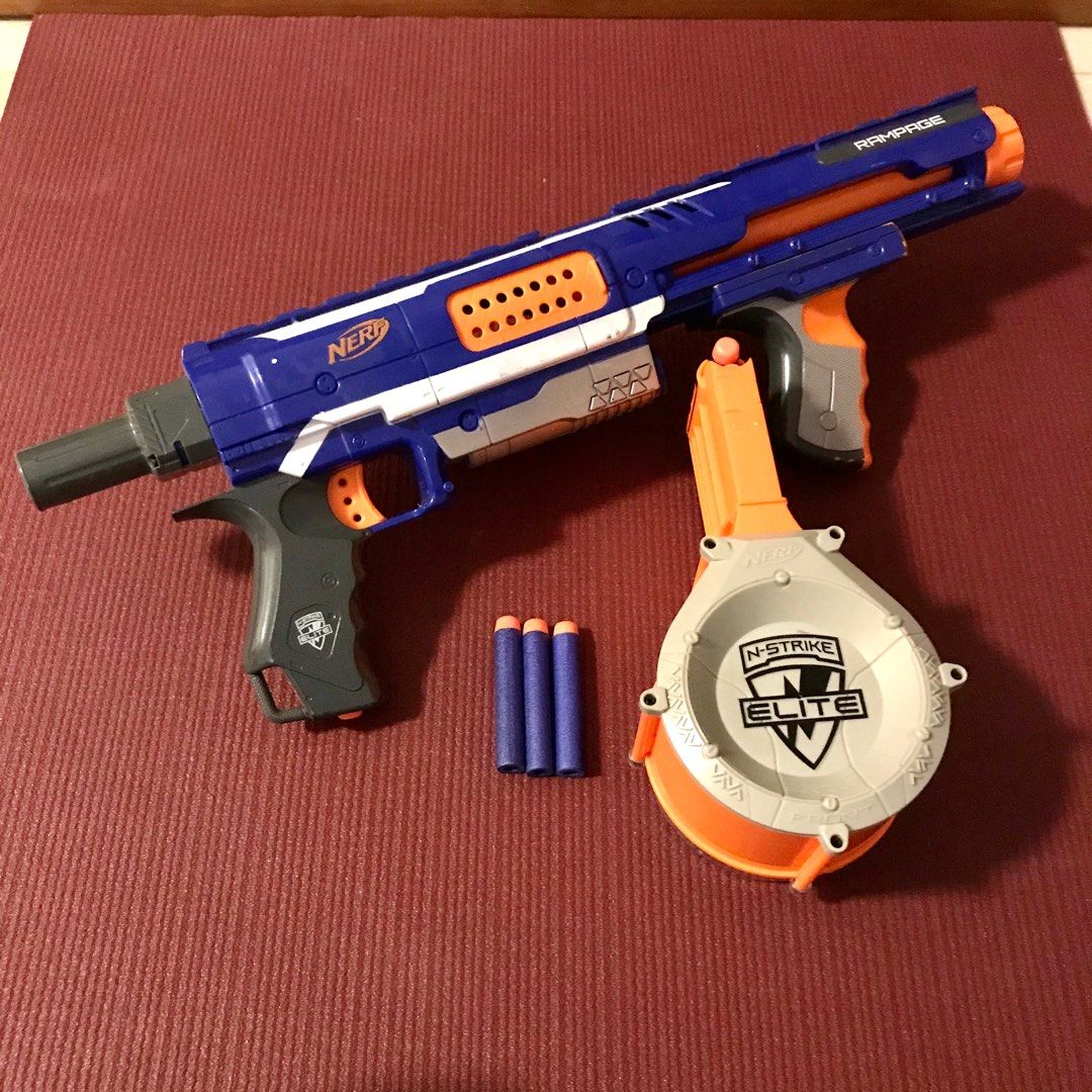 Nerf Gun Rampage Blaster, Hobbies & Toys, Toys & Games on Carousell