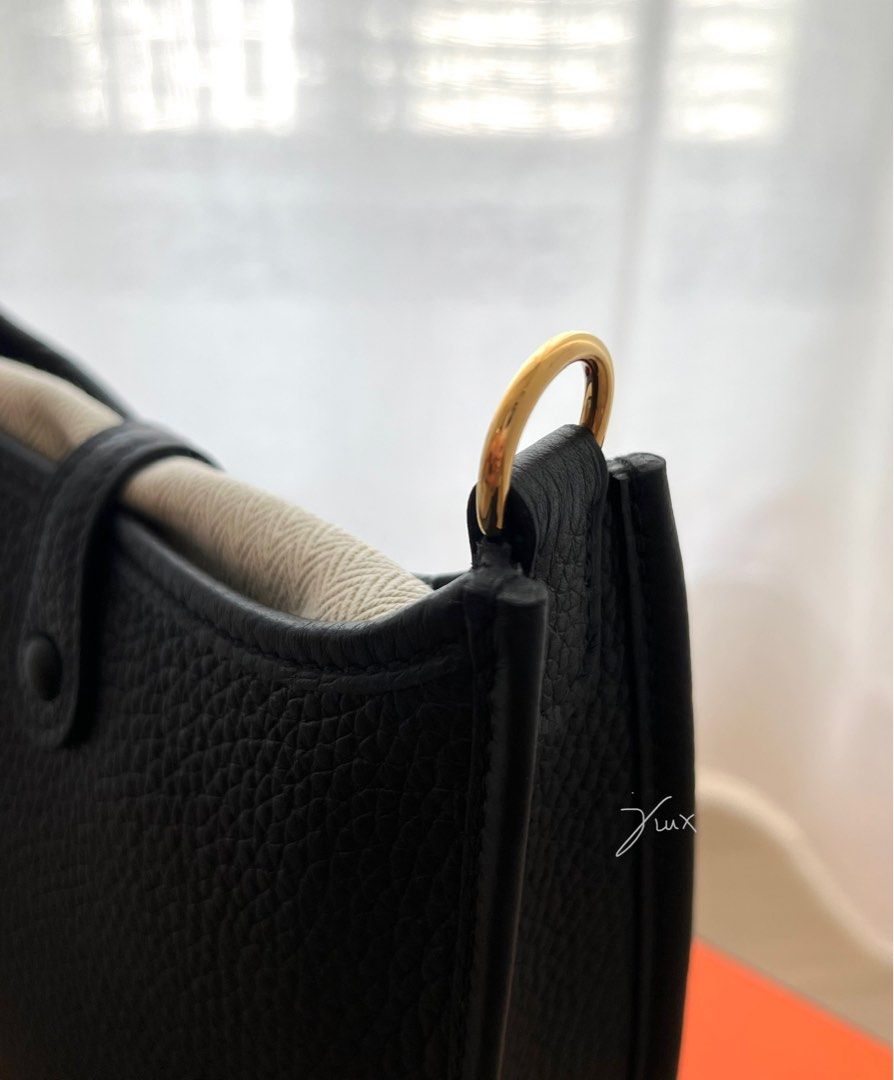 NEW! HERMES MINI EVELYN TPM AMAZON BLACK GHW NOIR, Luxury, Bags ...