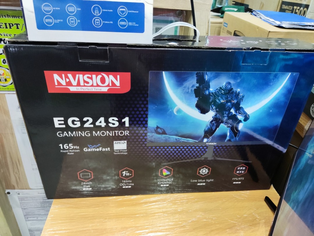 Nvision EG24S1 165Hz Running Speed Specially configured for Games Flat ...