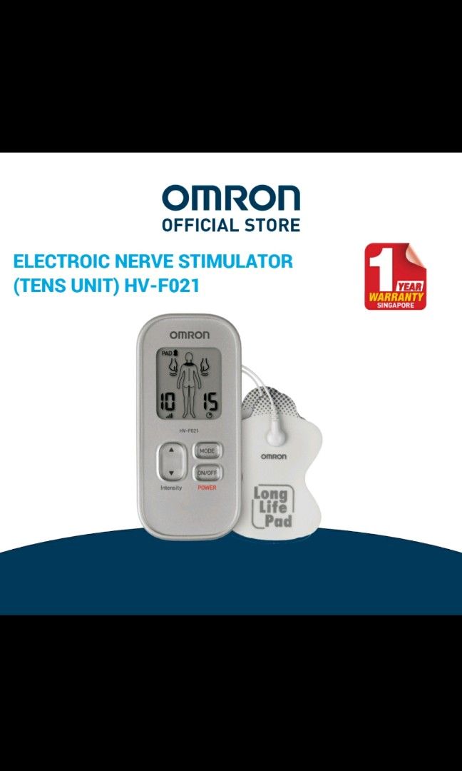 Omron Electronic Nerve Stimulator (TENS Unit) HV-F021, Health & Nutrition, Massage Devices on ...