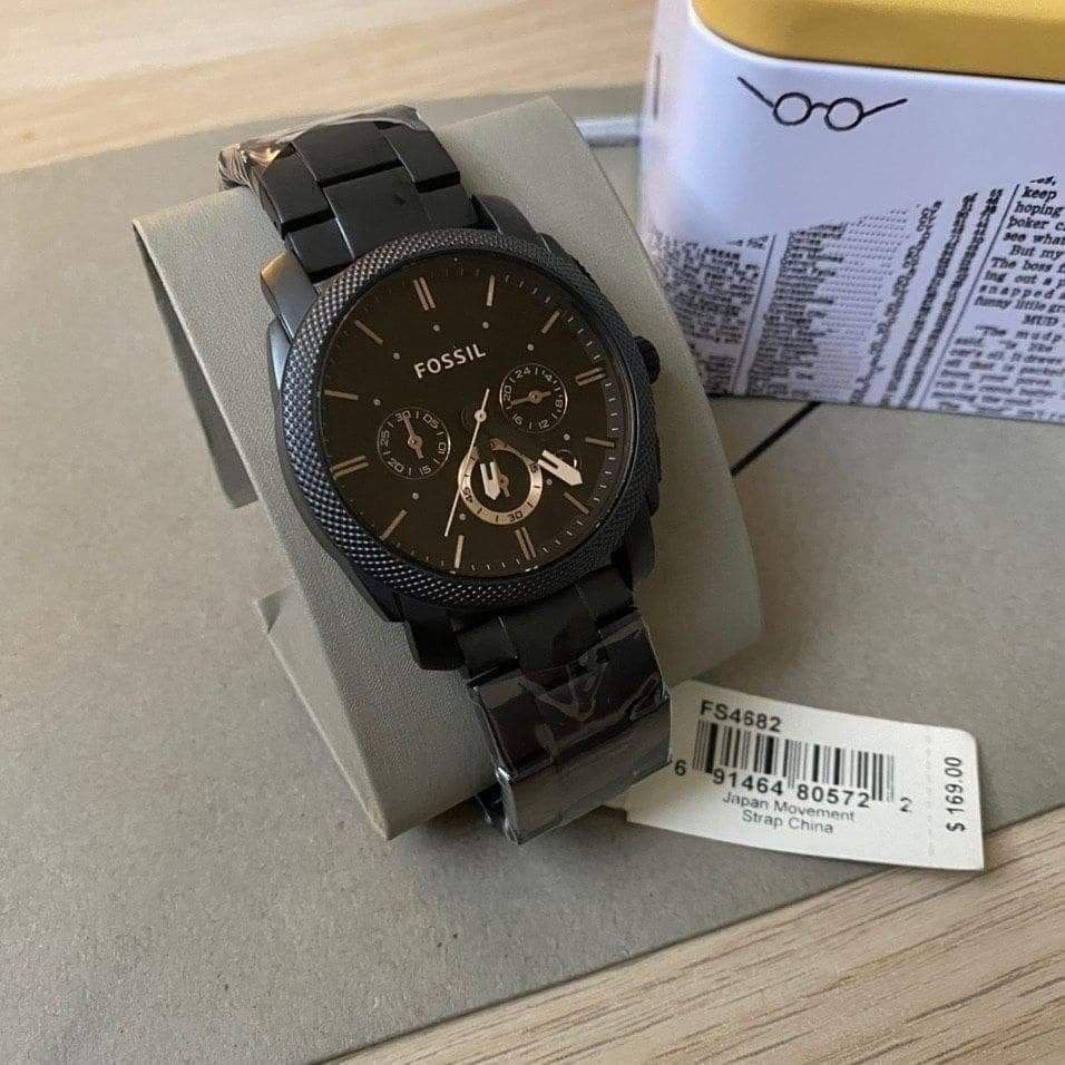 Fossil Machine Chronograph Black Dial Men's Watch - FS4682