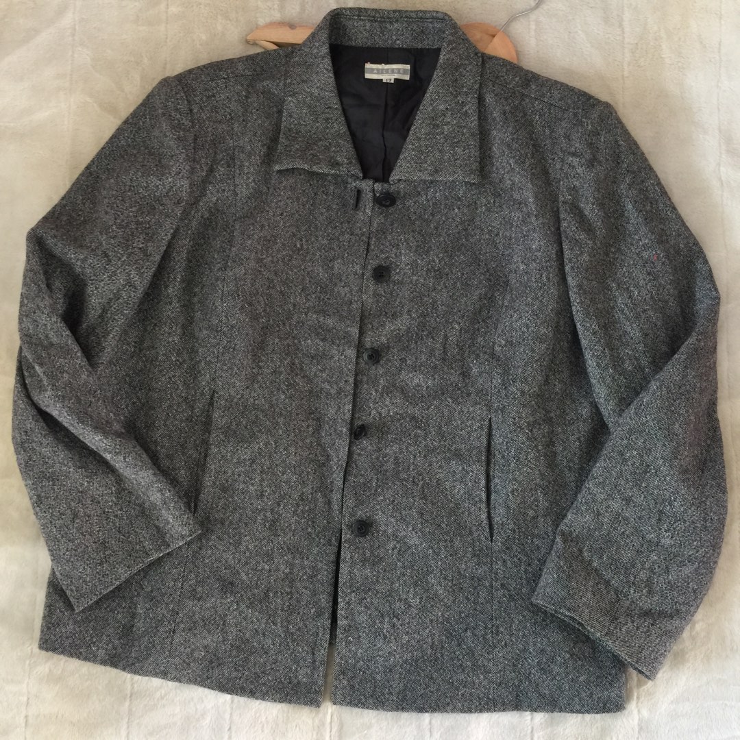 Oversized Gray Blazer, Women's Fashion, Coats, Jackets and Outerwear on ...