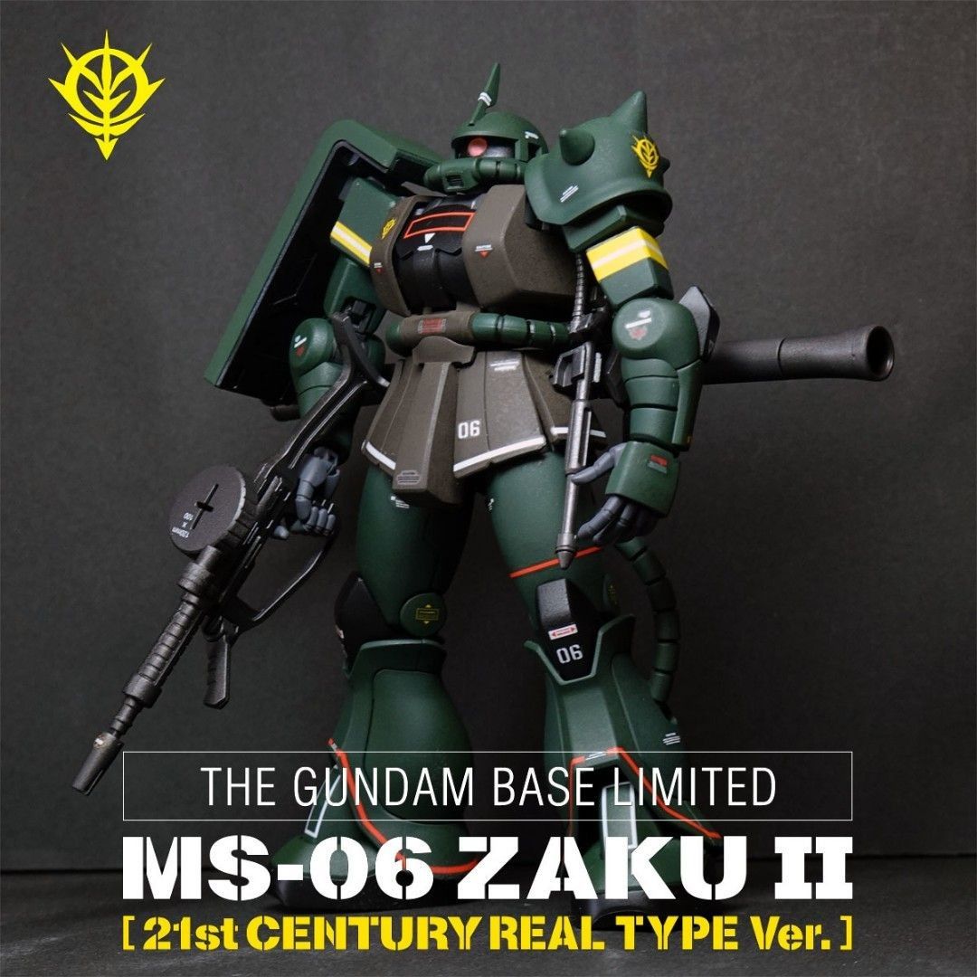 P-bandai MS-06 Zaku II High Grade 21st Century Real type color Model kit Gunpla Mobile suit ...