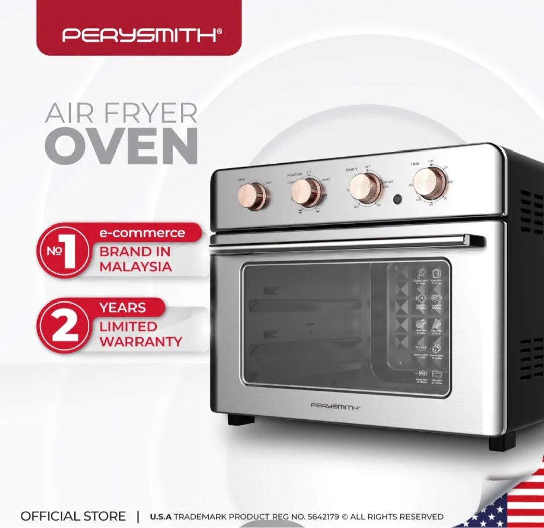 Perry Smith Oven Airfryer - used twice only, TV & Home Appliances ...