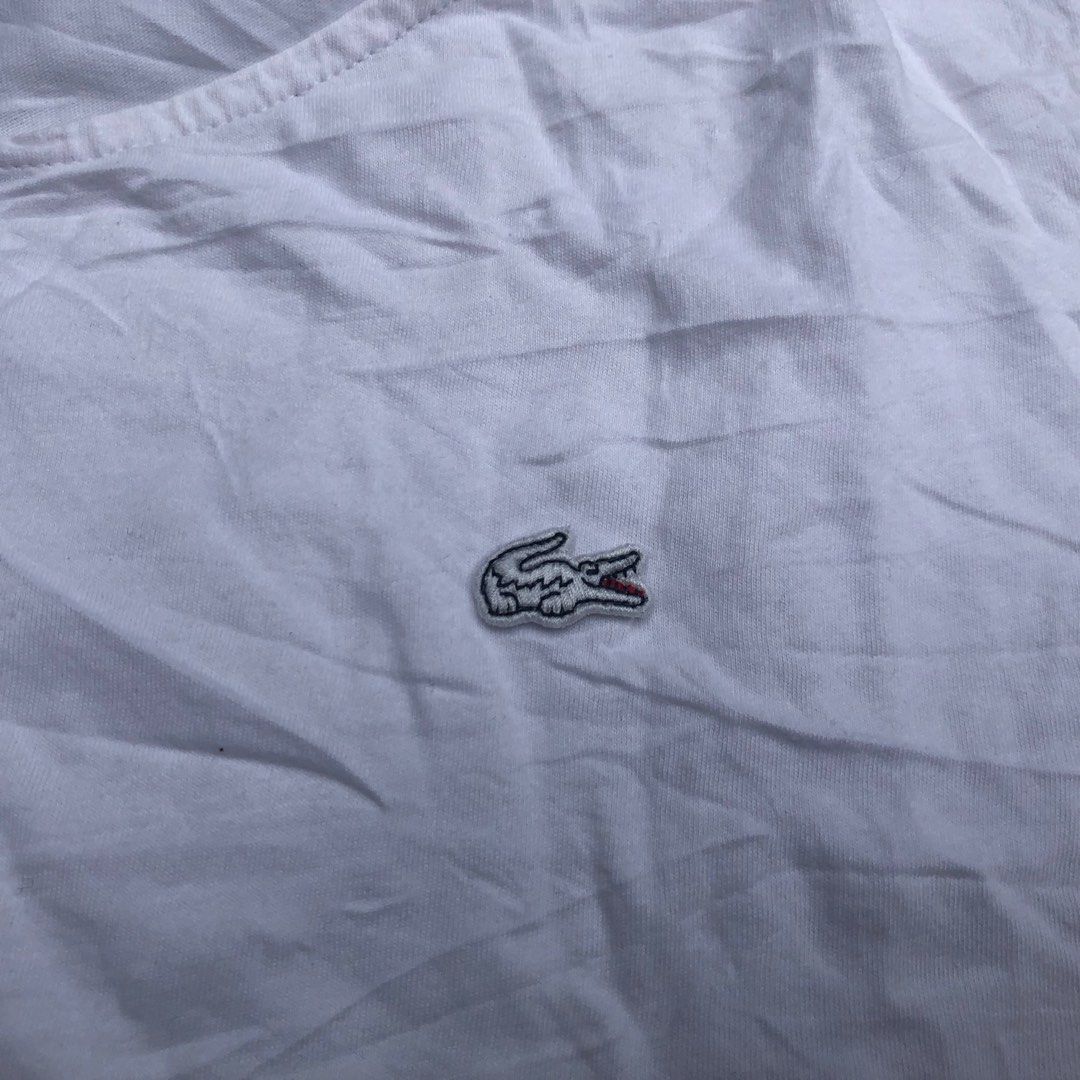 PO LACOSTE LIVE WHITE PATCH LOGO BLOUSE SHIRT MEDIUM WOMENS, Women's ...