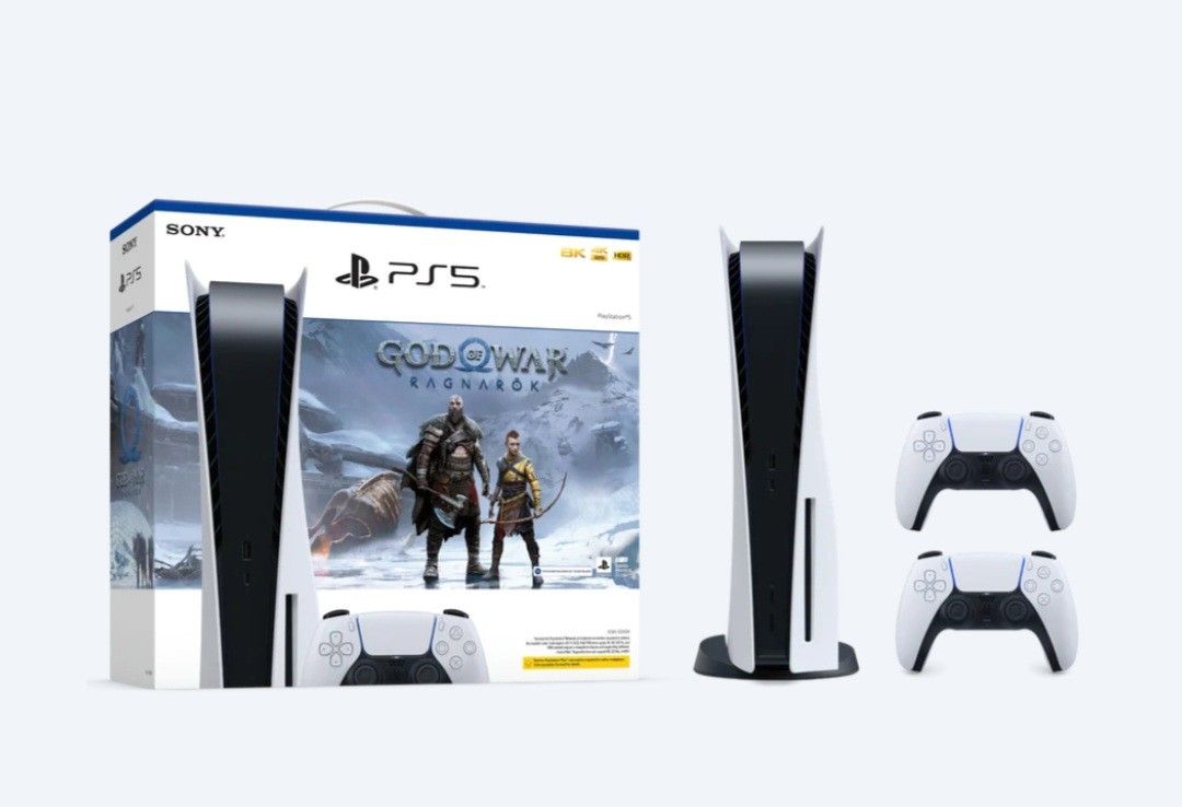 PS5 Std GOW Edition w 2 Controllers, Video Gaming, Video Game Consoles ...