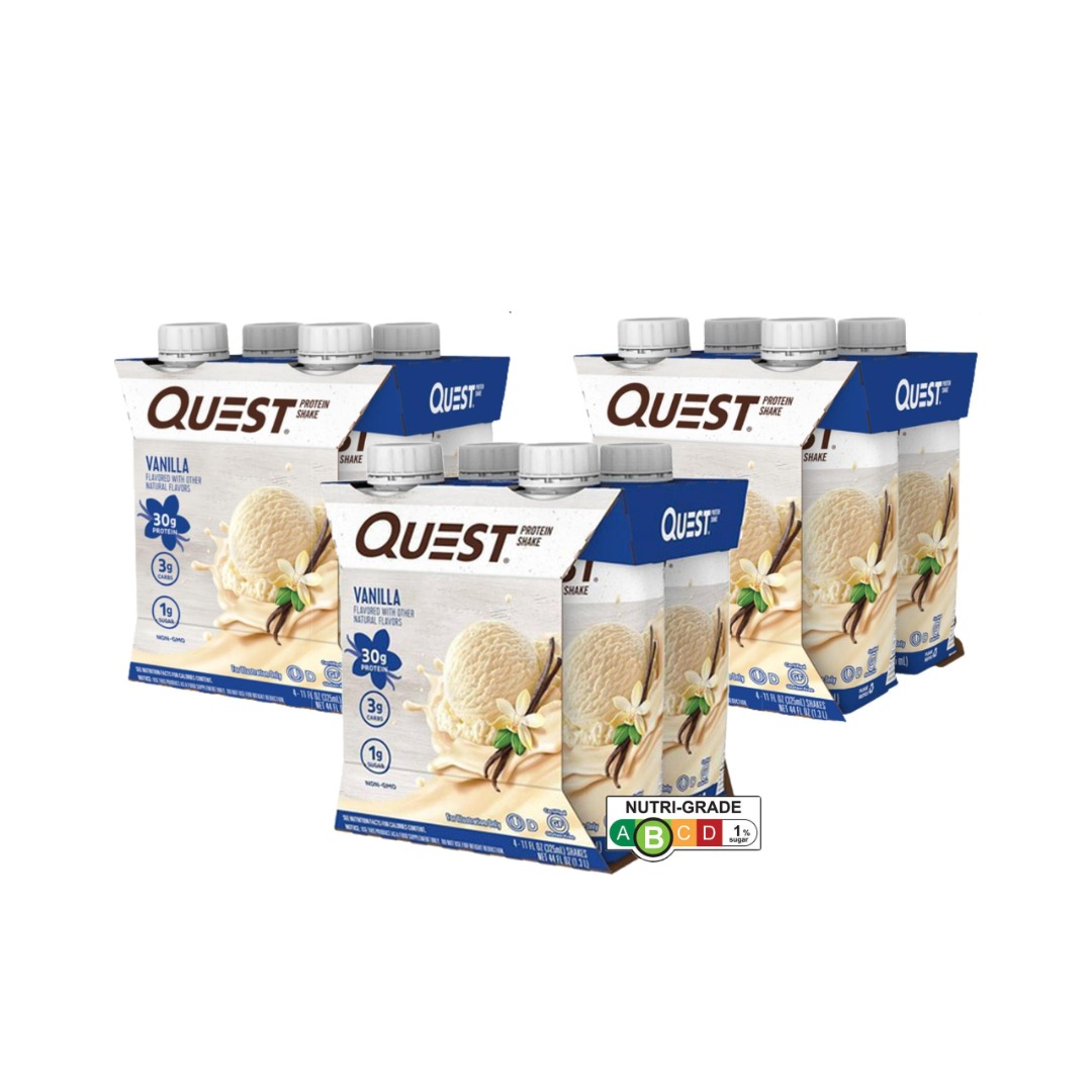 Quest Nutrition Protein Shake Vanilla Milkshake 12pcs Box of 3x4 ...