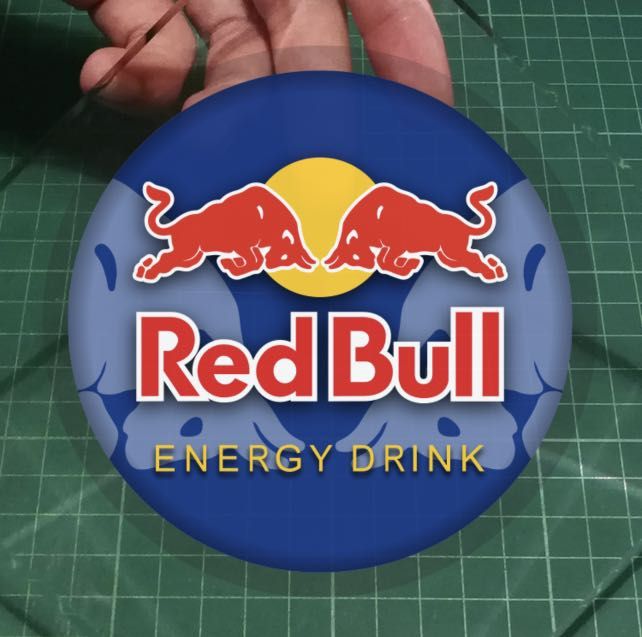 Red Bull Energy Drink . Static Cling Car Windscreen Decal . 11cm ...