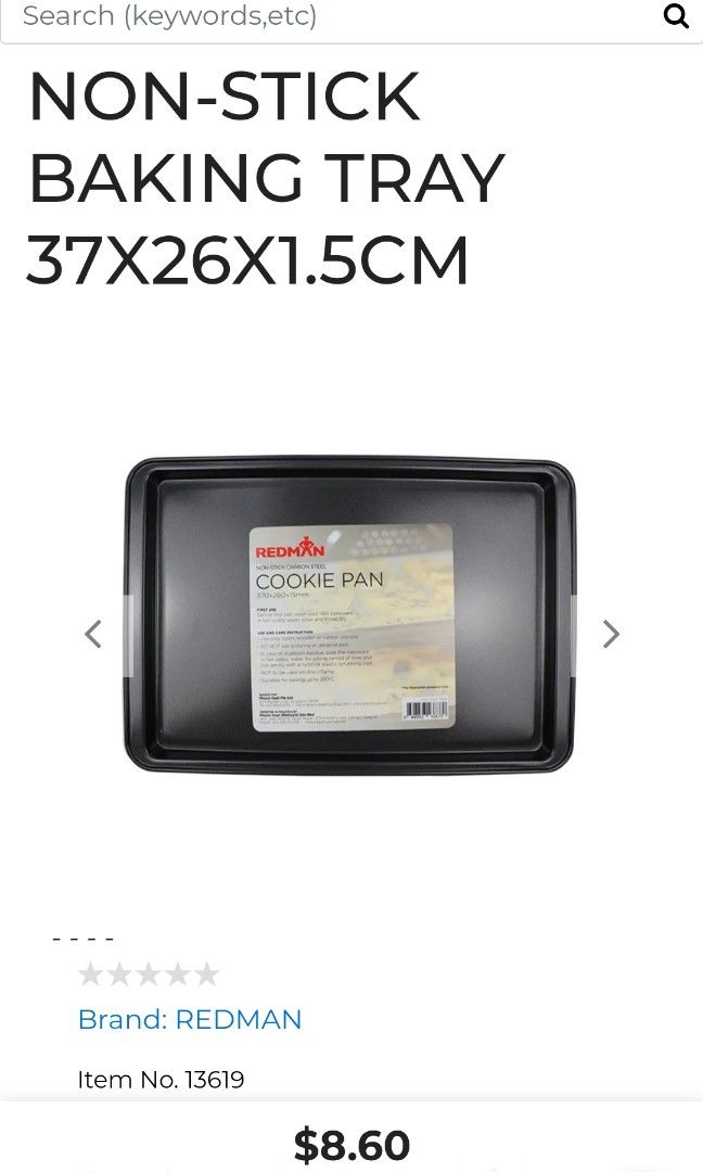 Redman baking tray, Everything Else on Carousell