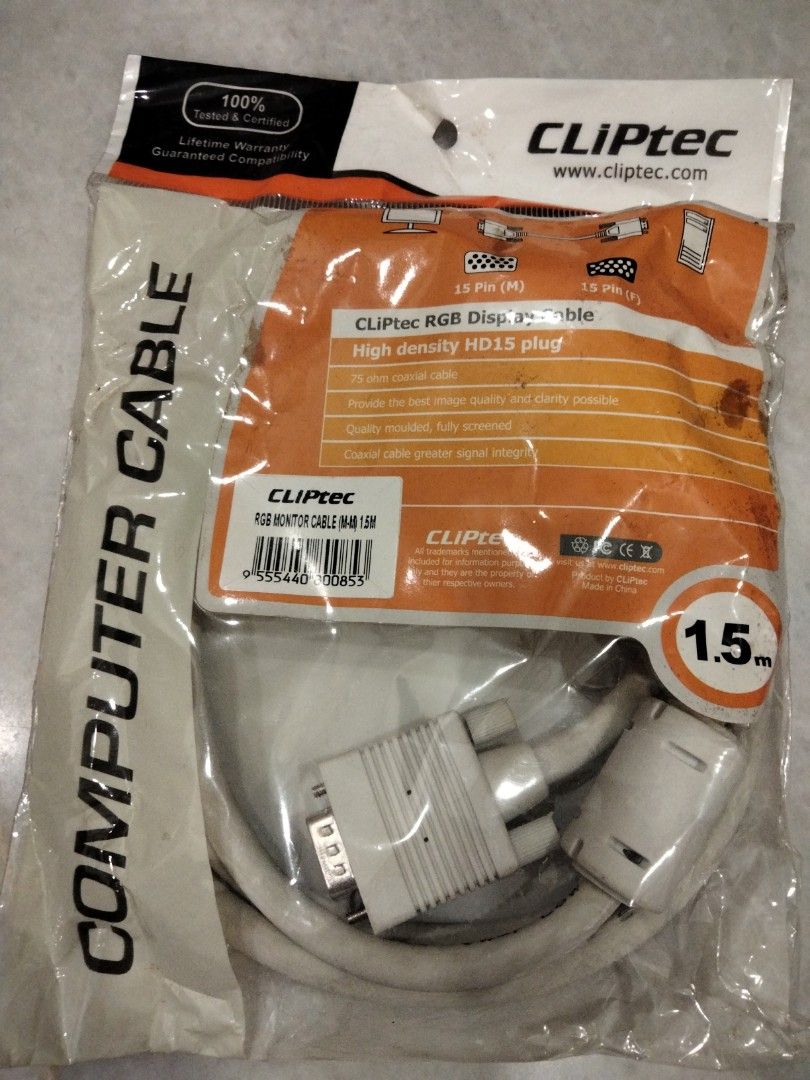 RGB monitor cable, Computers & Tech, Parts & Accessories, Cables ...