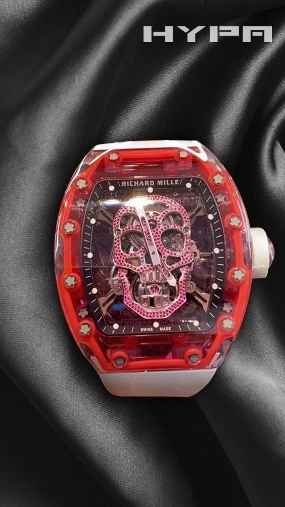 Richard Mille RM 52-01 Red Sapphire Skull Tourbillon, 名牌, 手錶 - Carousell