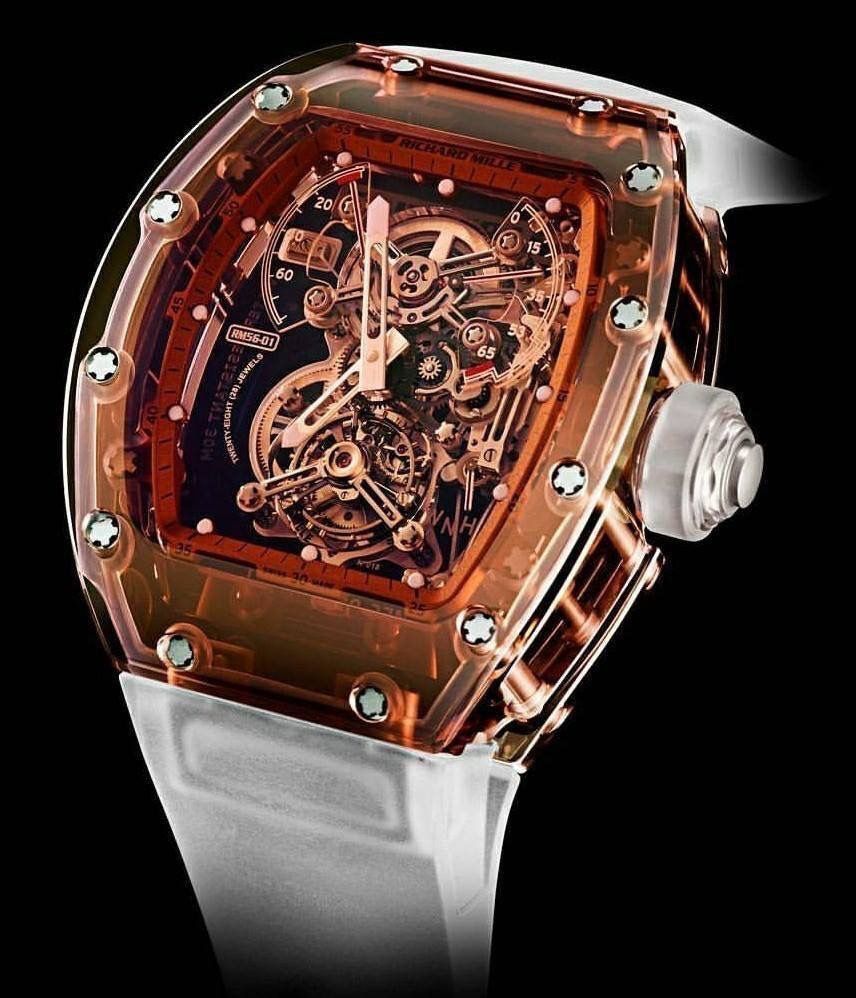 Richard Mille RM 56-01 Tourbillon Brown Sapphire, 名牌, 手錶 - Carousell