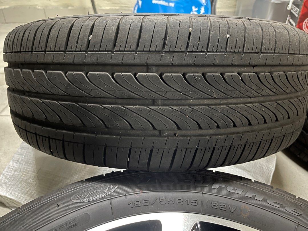 Rim Myvi G3 BARU siap tayar BARU 99% Bridgestone Assurance Triplemax ...