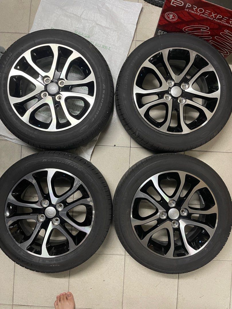 Rim Myvi G3 BARU siap tayar BARU 99% Bridgestone Assurance Triplemax ...