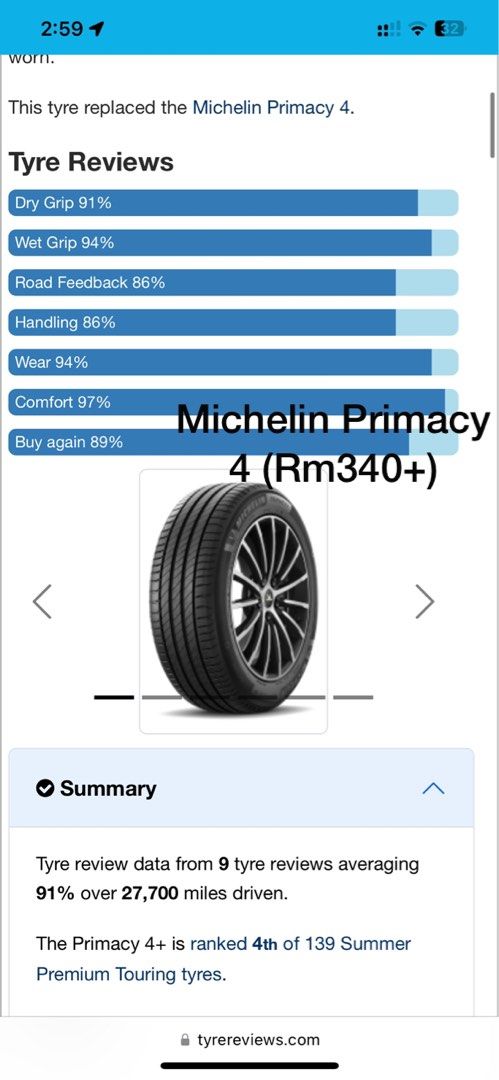Rim Myvi G3 BARU siap tayar BARU 99% Bridgestone Assurance Triplemax ...