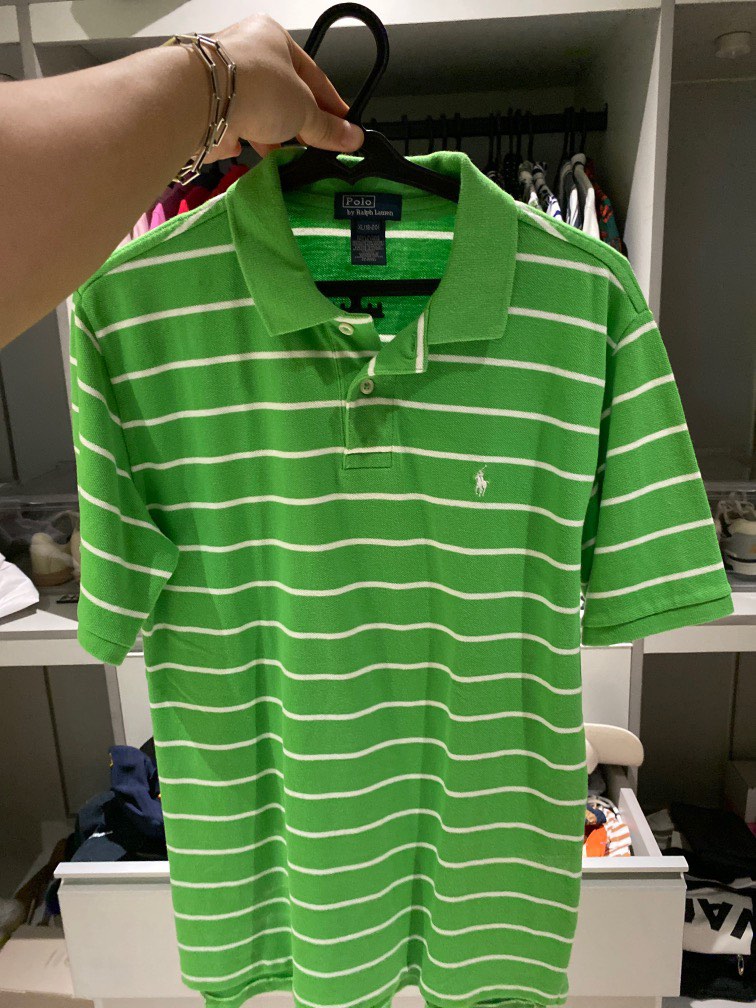 RL striped polo (Green), Men's Fashion, Tops & Sets, Tshirts & Polo ...