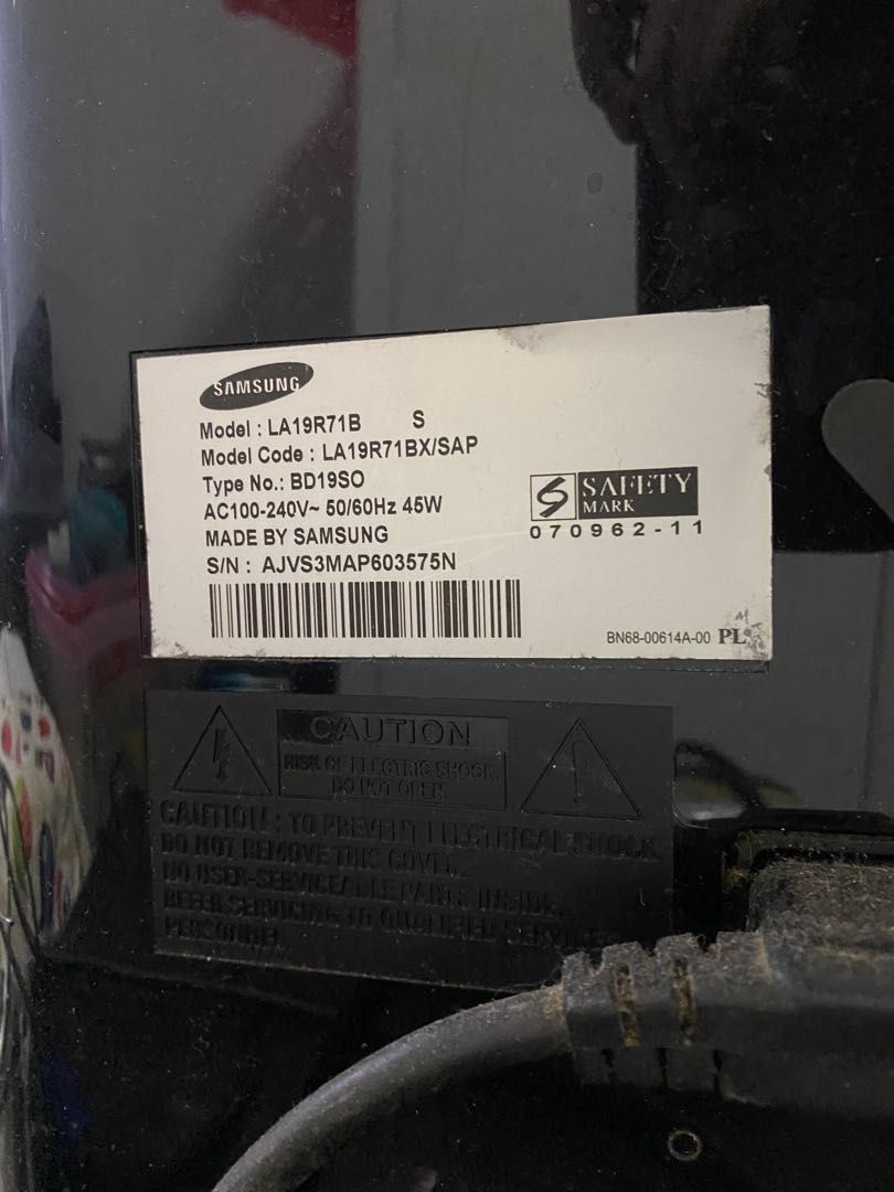 Samsung Analog TV / LCD monitor 19inch, TV & Home Appliances, TV ...