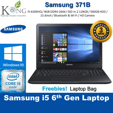 Samsung Laptop 371B CORE-I5 6TH GENERATION W/ 8GB memory and 240gb SSD 15.6 screen size ...