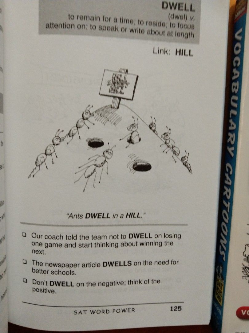 SAT VOCABULARY CARTOONS, 興趣及遊戲, 書本 & 文具, 教科書 - Carousell