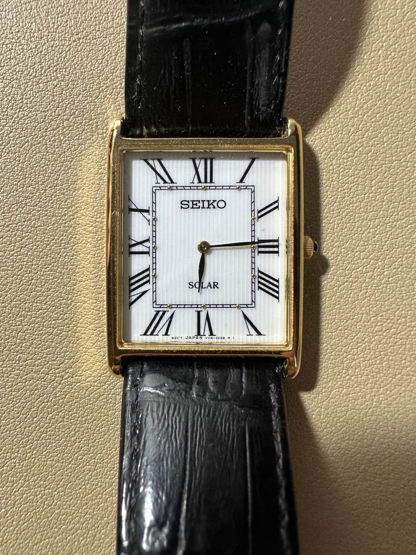 Seiko solar square watch , Luxury, Watches on Carousell