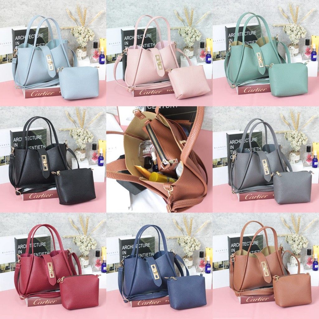Set tas wanita cantik baru keren, Fesyen Wanita, Tas & Dompet di Carousell