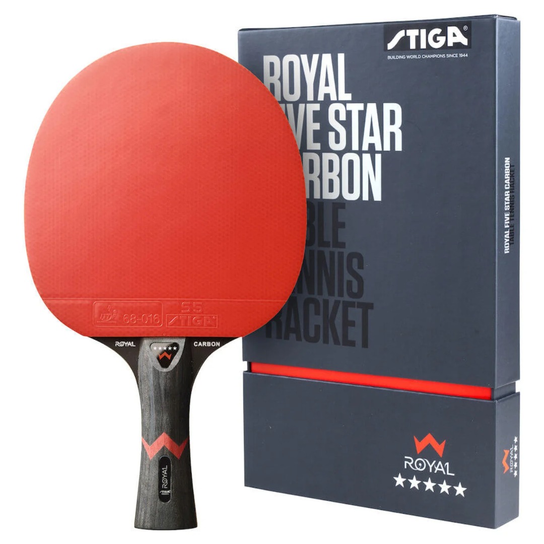 Stiga Royal Five Star Carbon Table Tennis Bat, Sports Equipment, Sports ...