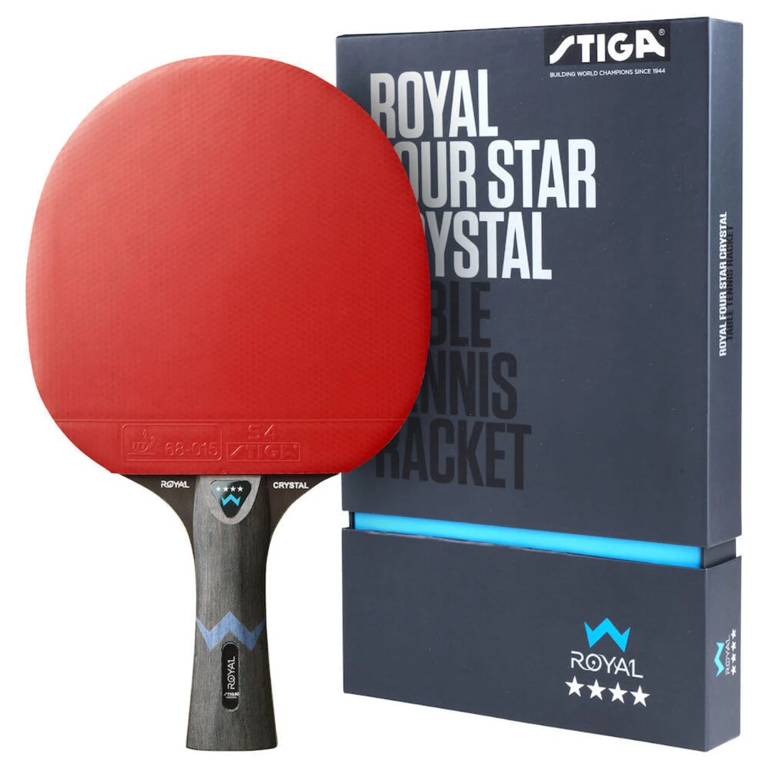 Stiga Royal Four Star Crystal Table Tennis Bat (Handshake), Sports ...