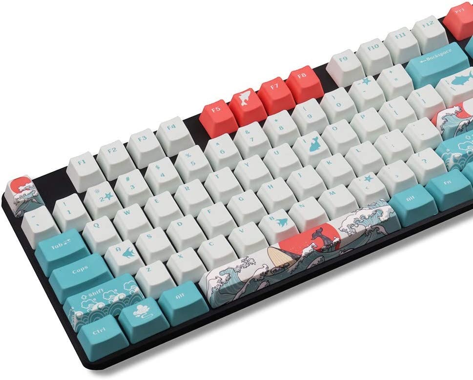 Sunzit Keycaps,104 Keycaps OEM PBT Keycaps Full Set Keycap PBT Dye ...