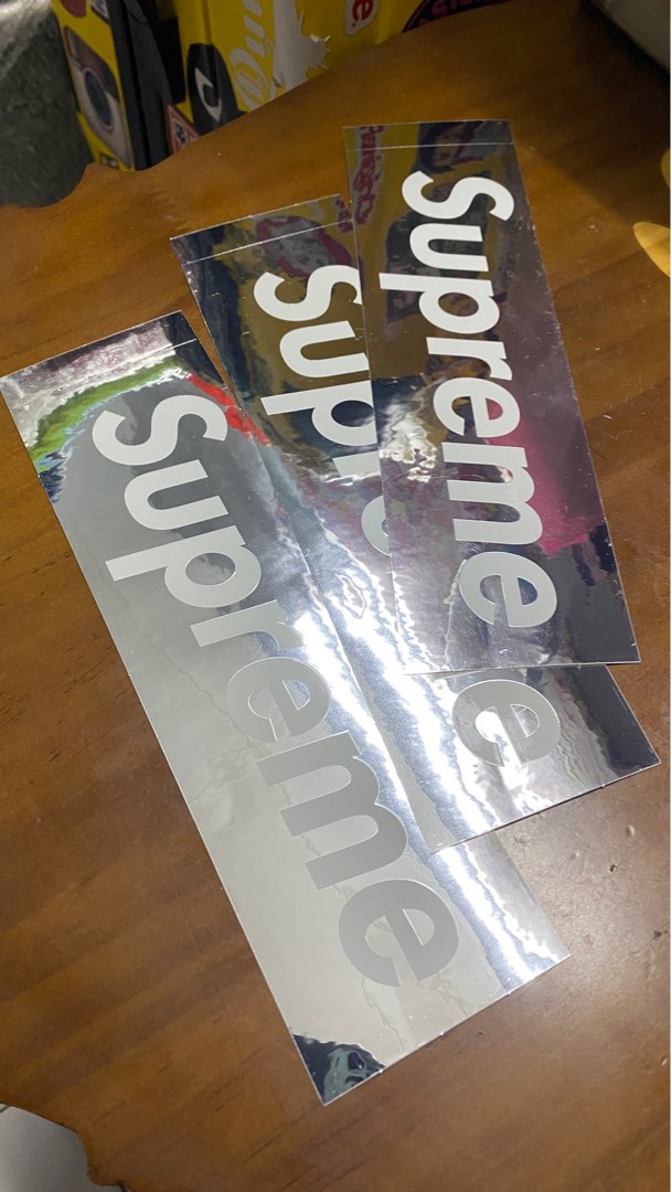 Supreme Chicago Box Logo Sticker (Original), Men's Fashion, Watches ...