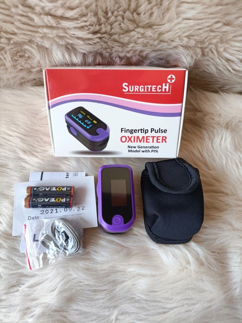 Surgitech Pulse Oximeter Adult, Health & Nutrition, Health Monitors ...
