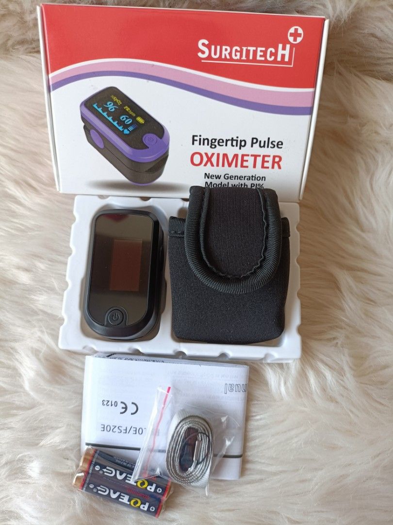 Surgitech Pulse Oximeter Adult, Health & Nutrition, Health Monitors ...