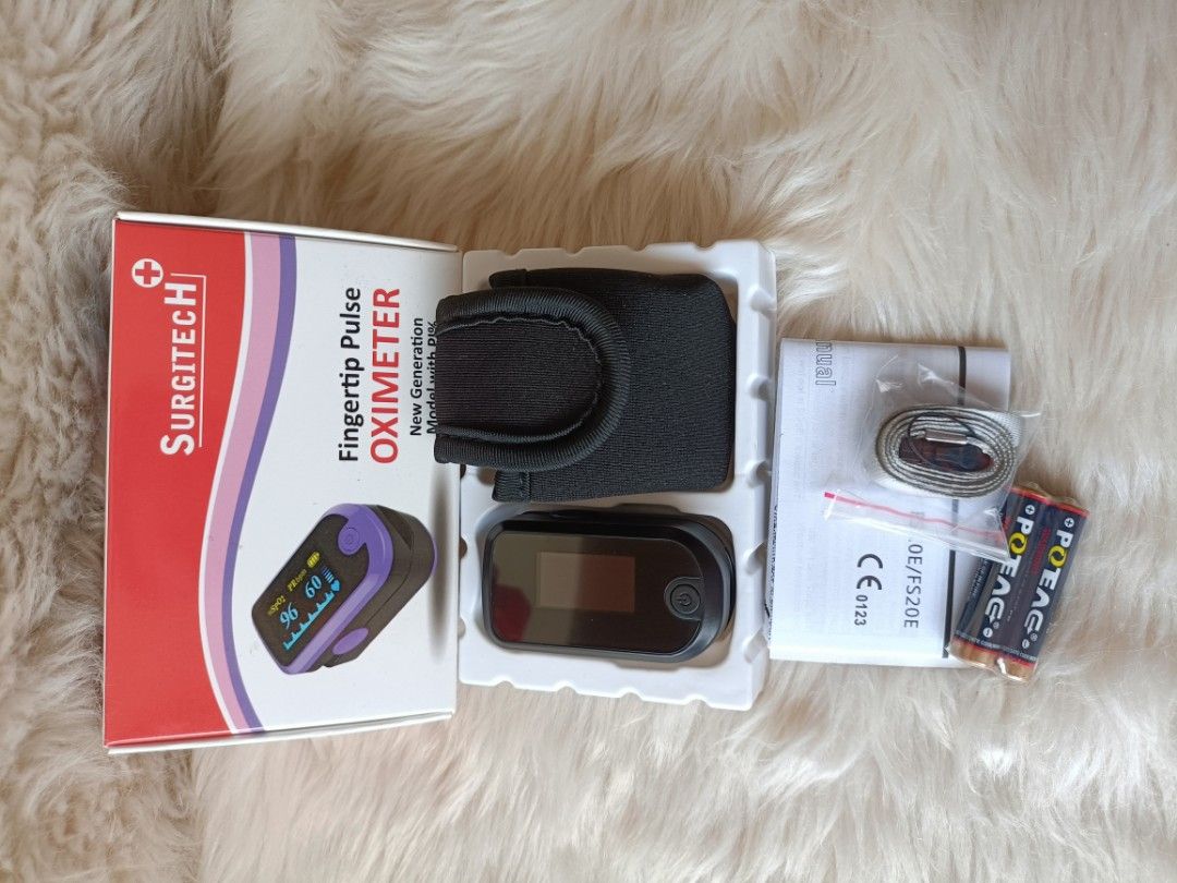 Surgitech Pulse Oximeter Adult, Health & Nutrition, Health Monitors ...