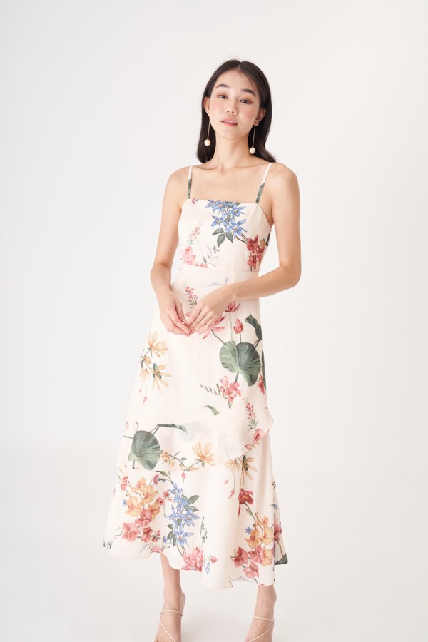 TCL May Maxi Dress in Prosperous Bloom Print in Cream, Women's Fashion ...