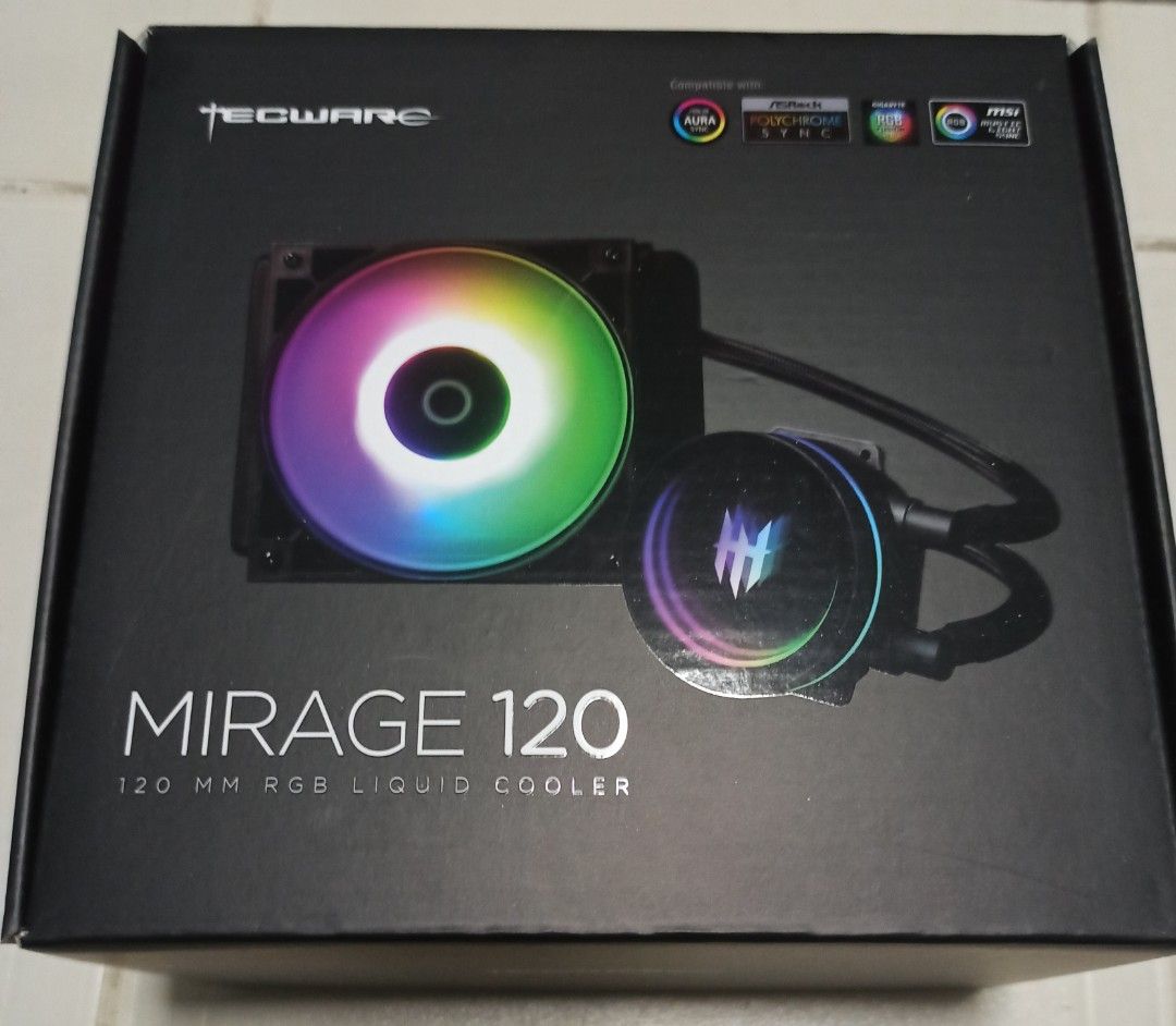 Tecware mirage 120mm RGB liquid cooler, Computers & Tech, Parts ...