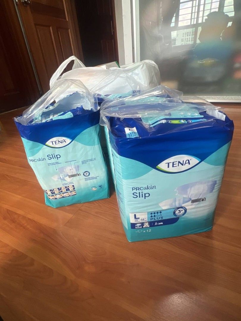 Tena PROskin Slip L Size Taped, Beauty & Personal Care, Sanitary Hygiene on Carousell